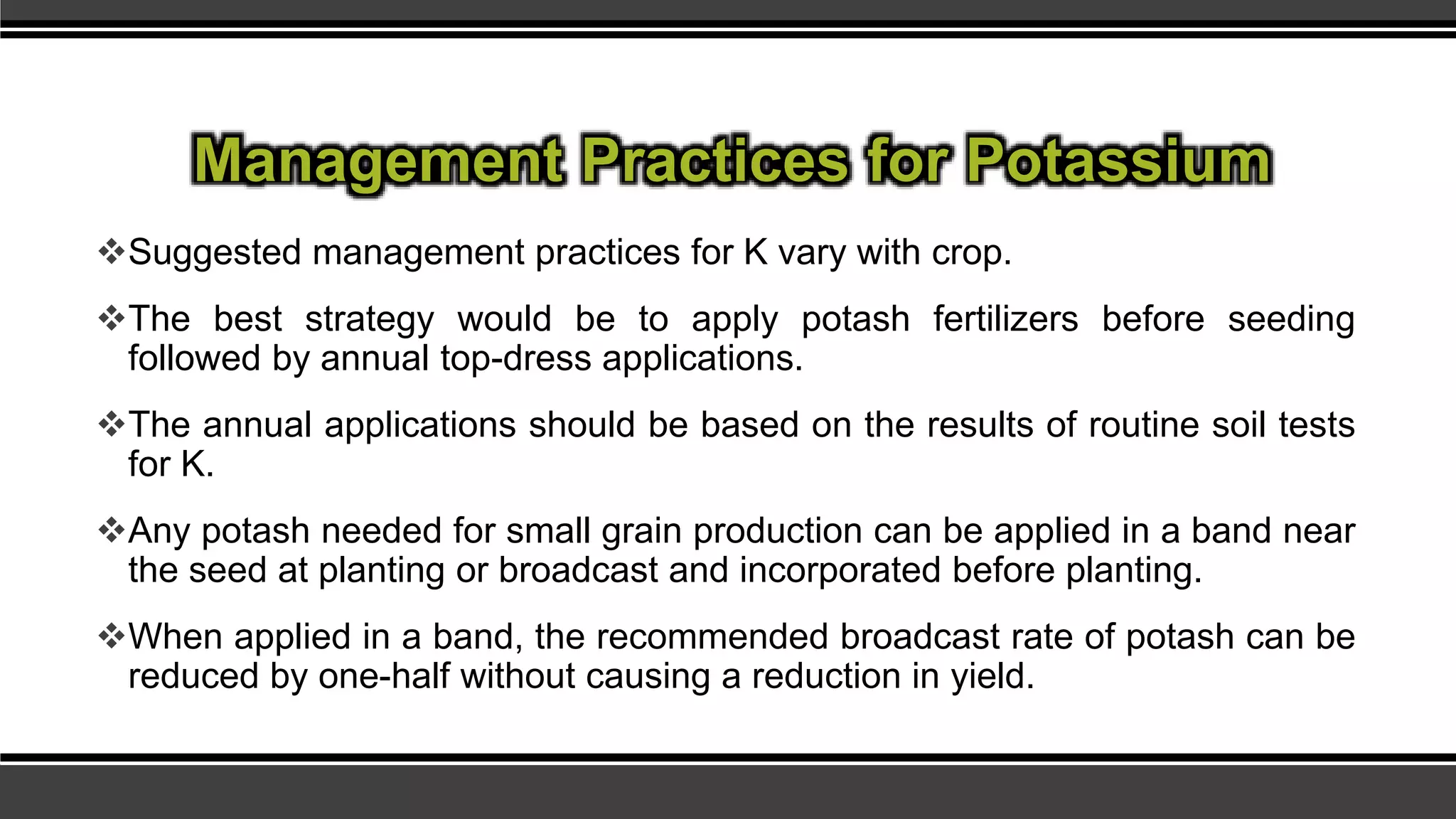 Role of Potassium in Plant Growth | PPSX
