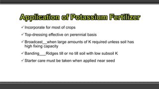 Role of Potassium in Plant Growth | PPSX