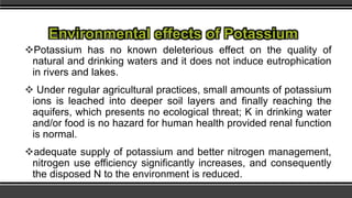 Role of Potassium in Plant Growth | PPSX