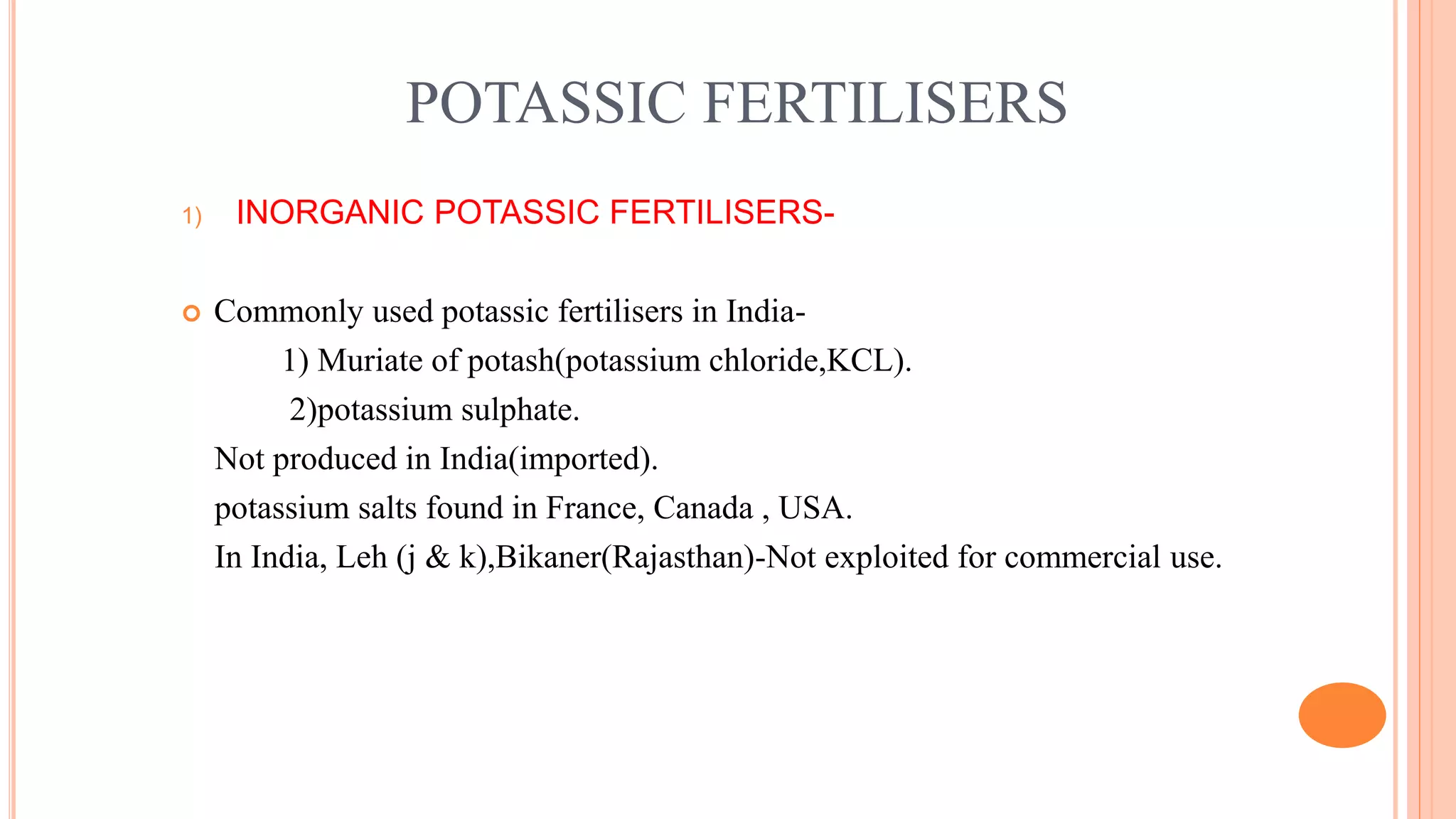 Role of potassium in field crops | PPTX