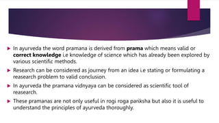 role of pramana in research.pptx in science | PPTX