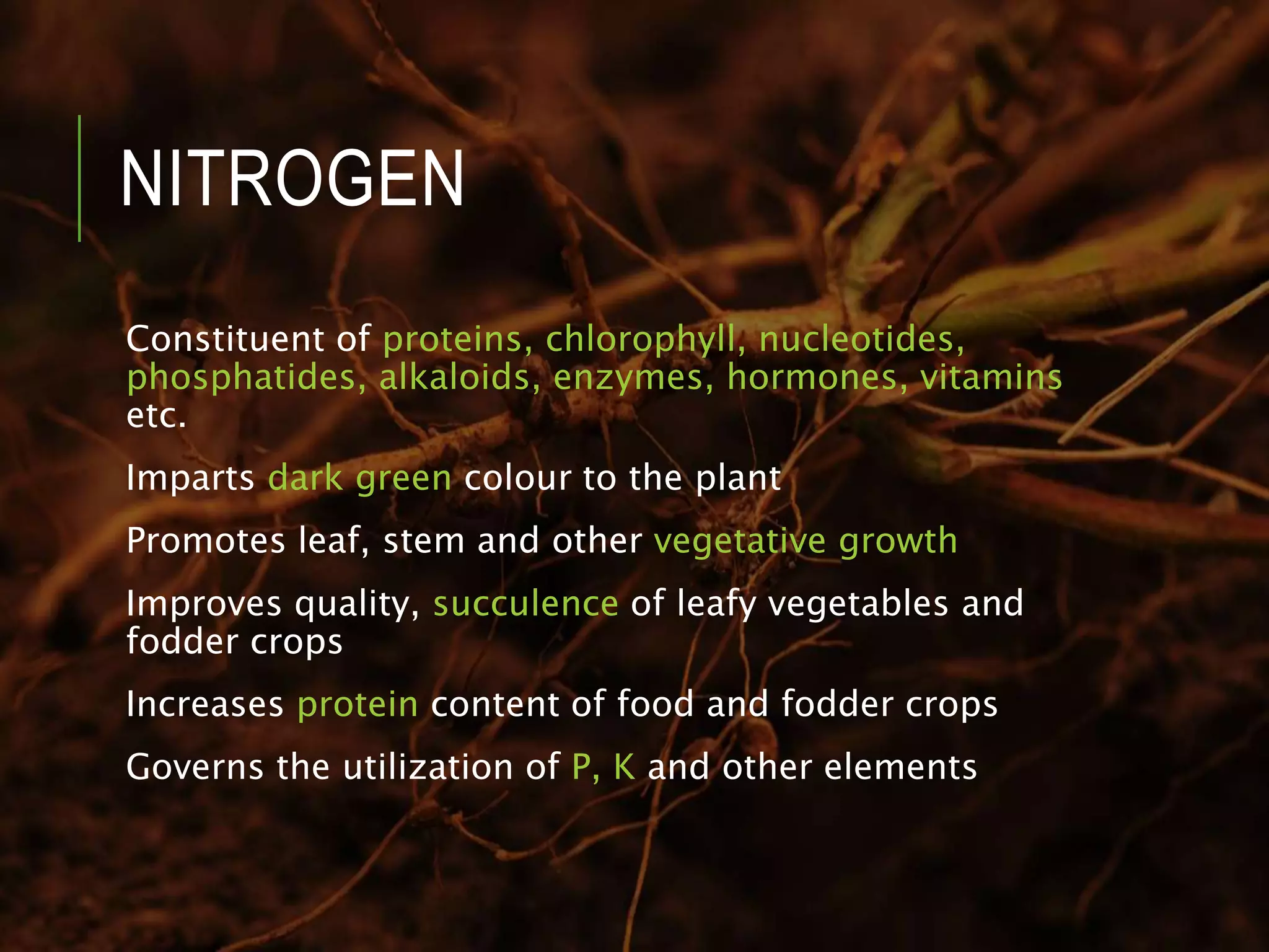 Role of primary nutrients in plants, their deficiency symptoms and ...