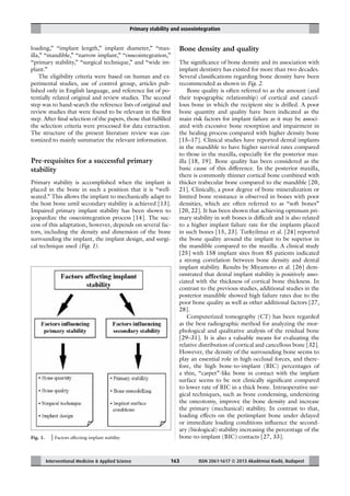 Role of primary stability for osseointegration | PDF