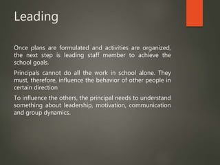 Role of principal | PPTX