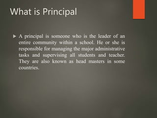 Role of principal | PPT
