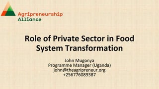Role of Private Sector | PPTX