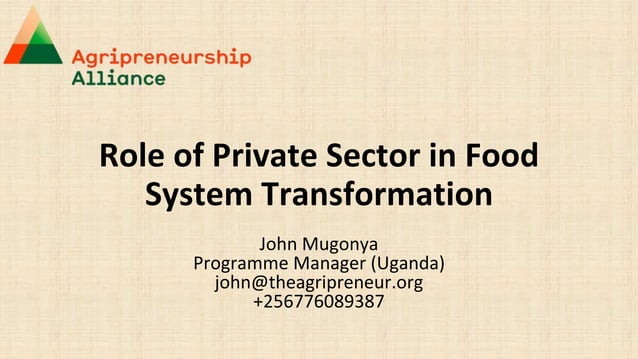 Role of Private Sector | PPTX | Agriculture | Industries