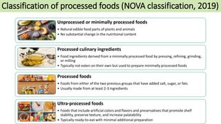 Role of processed food in human nutrition | PPTX