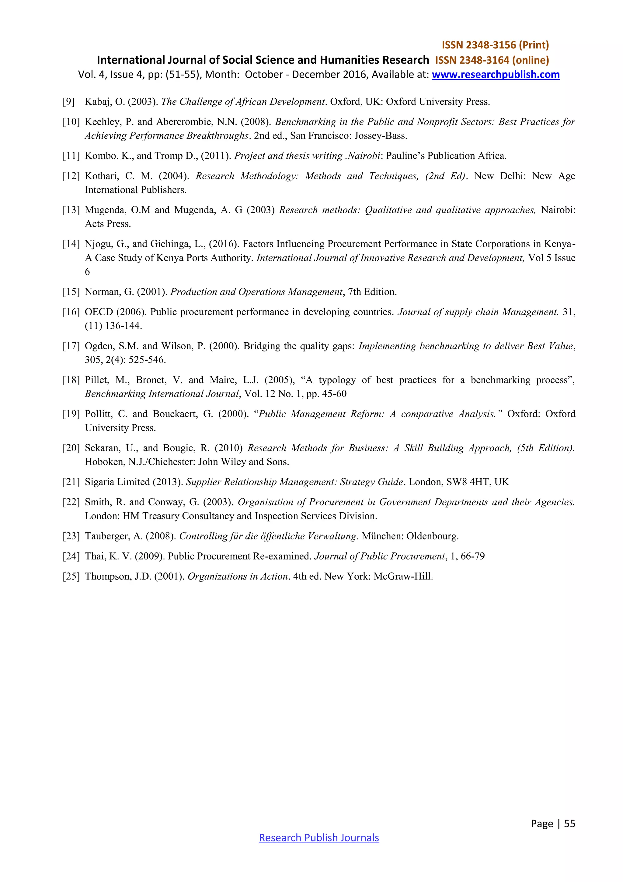 Role of Procurement Policy on Procurement Performance in State ...