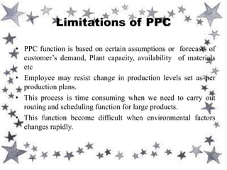 Role of production planning and control in operation management | PPT