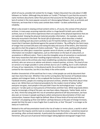 What is the Role of the Professional Archivist in the Evolving Archival ...