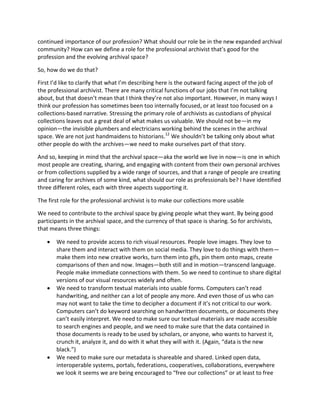 What is the Role of the Professional Archivist in the Evolving Archival ...