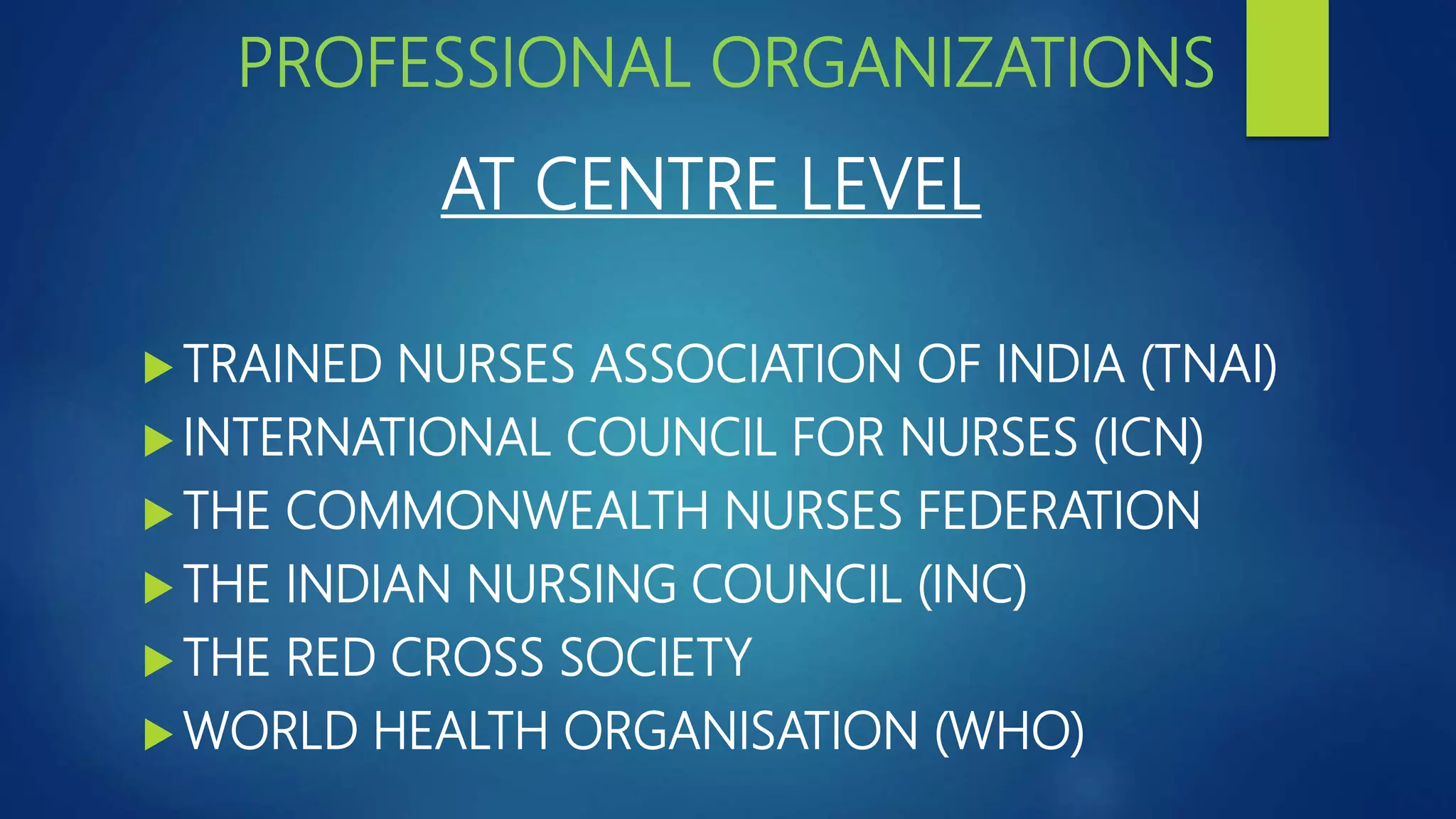 Role of professional assosciations and unions ppt | PPTX