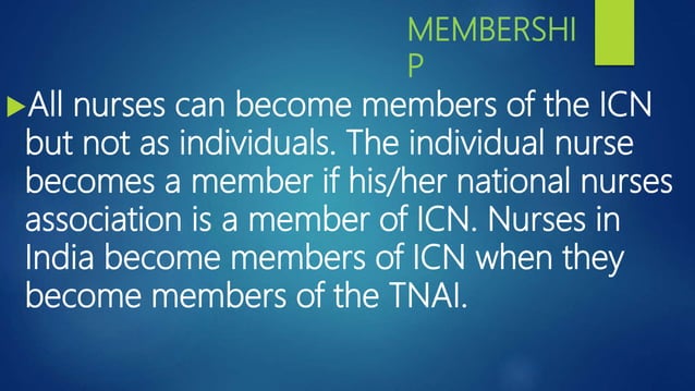 Role of professional assosciations and unions ppt | PPTX | Healthcare ...