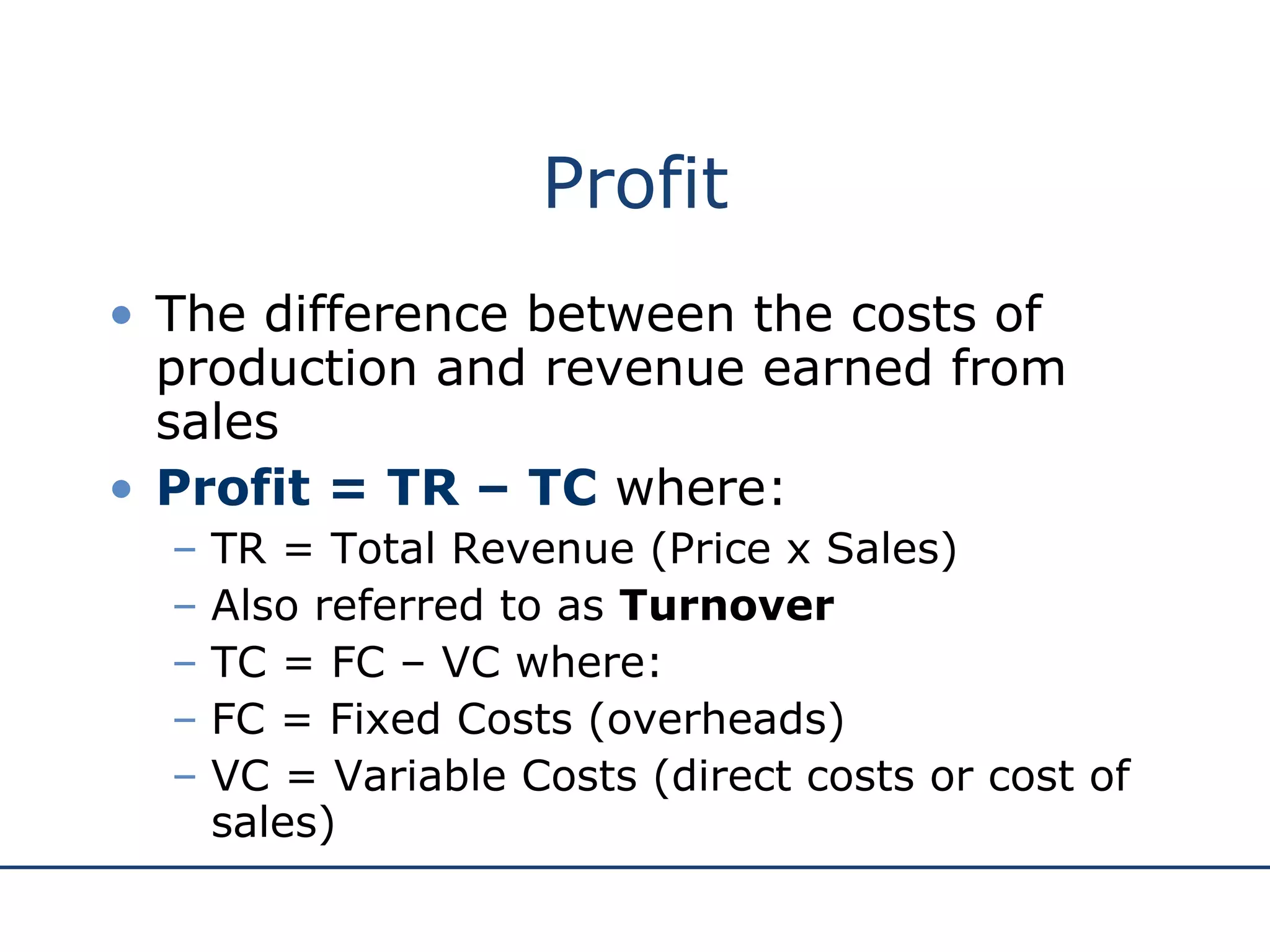 Role Of Profits And Markets | PPT