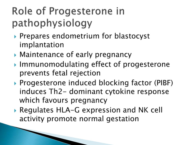 Role of progesterone in pregnancy | PPTX