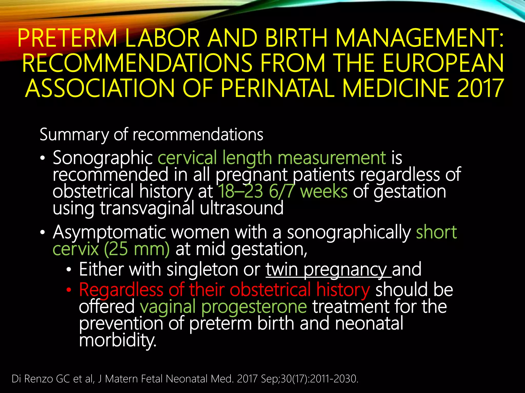 Role of progesterone in pre term labour (1) | PPTX