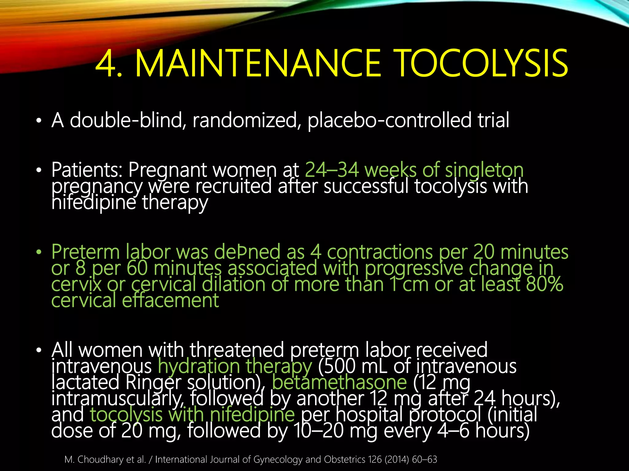Role of progesterone in pre term labour (1) | PPTX