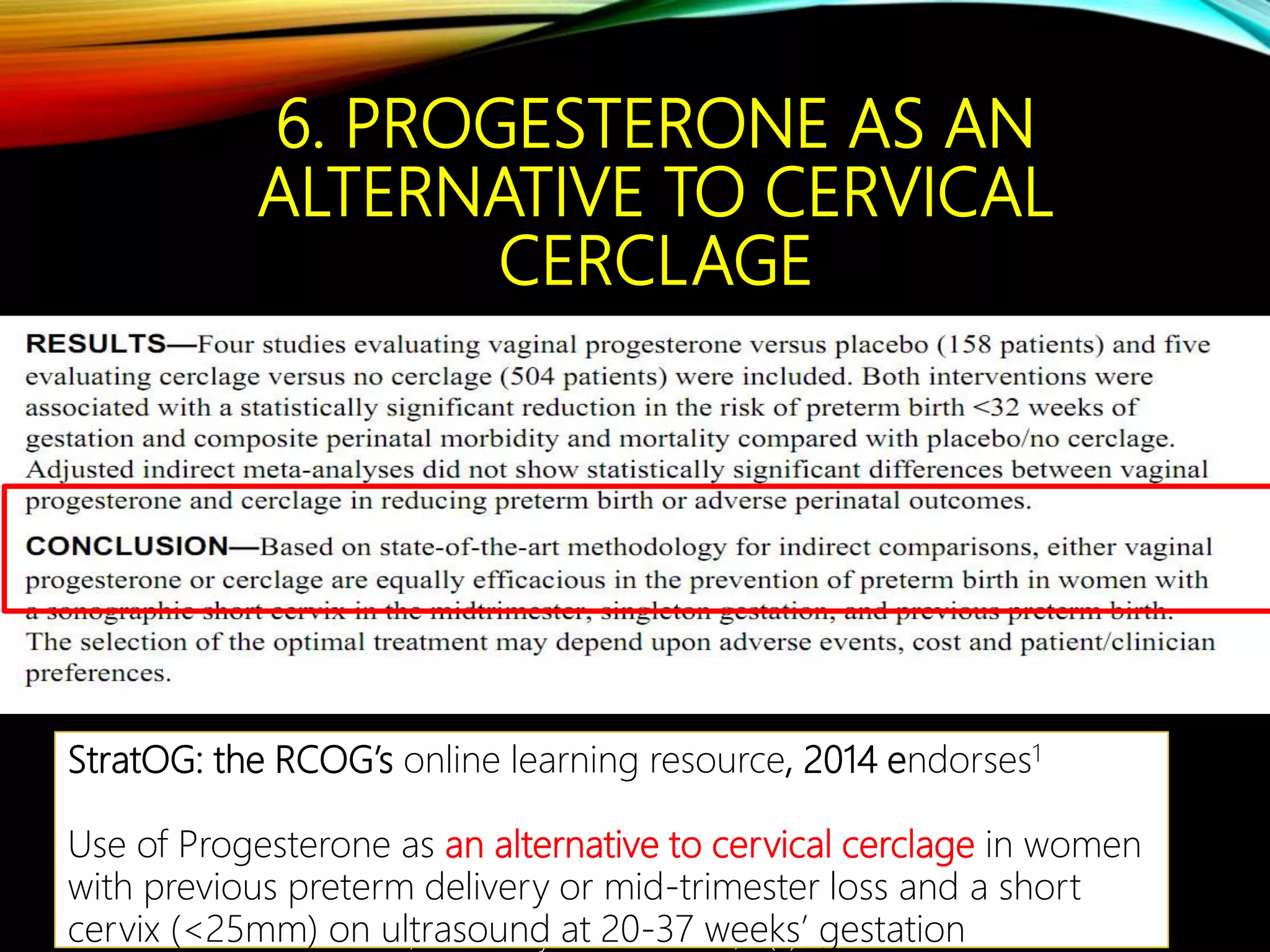 Role of progesterone in pre term labour (1) | PPTX