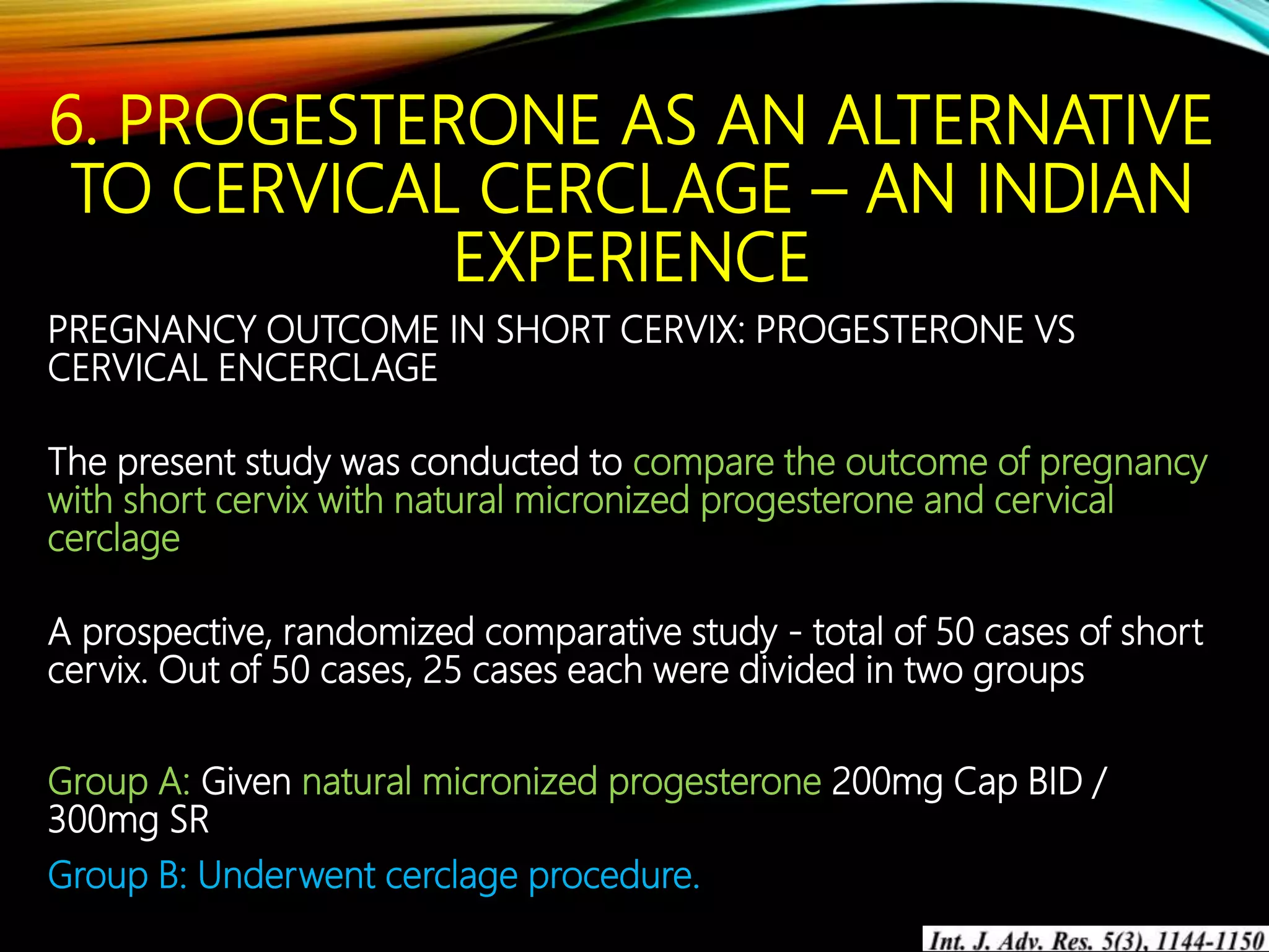 Role of progesterone in pre term labour (1) | PPTX