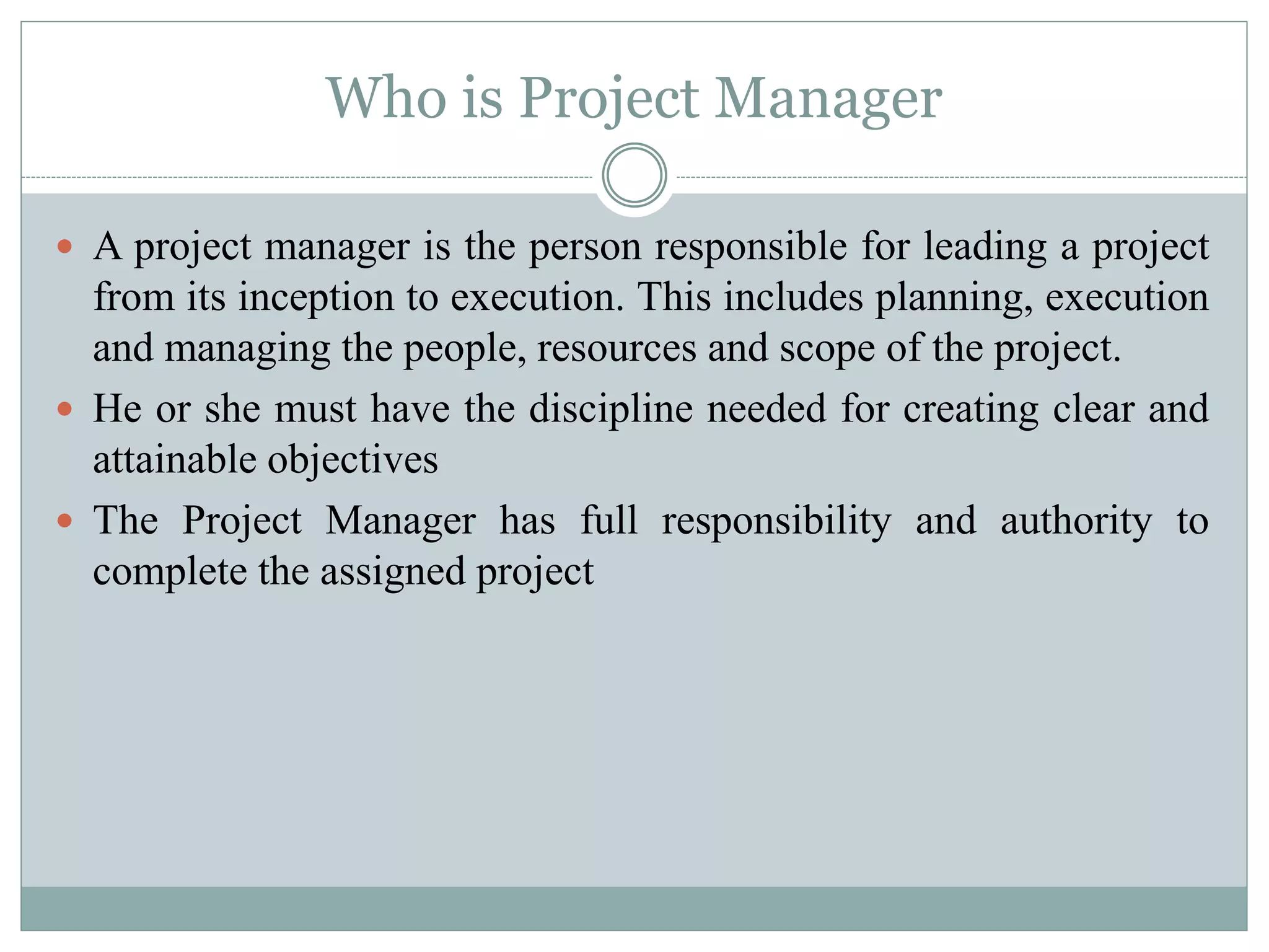 Roles of project manager | PPT