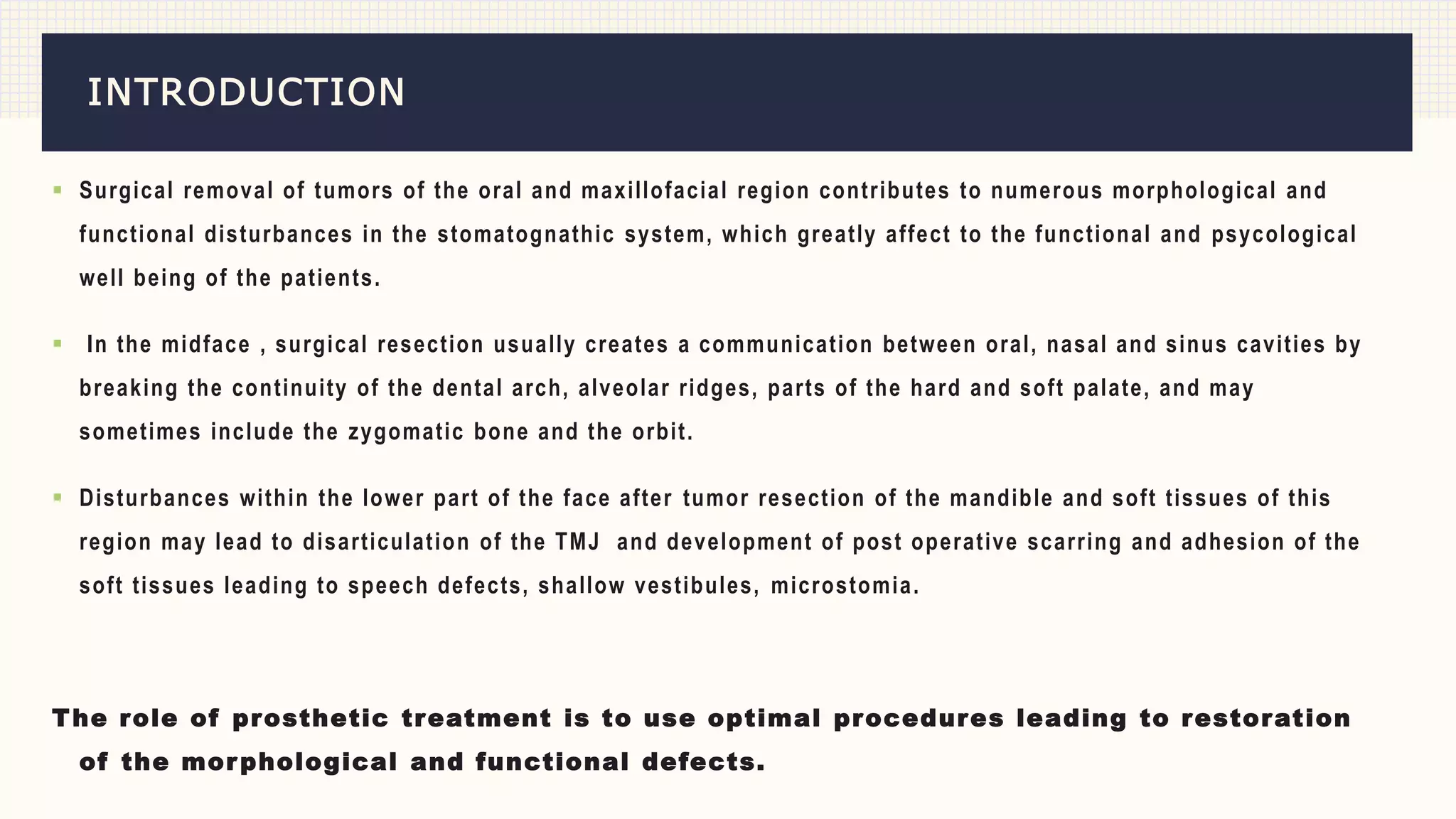 ROLE OF PROSTHODONTIC REHABILITATION AFTER SURGERY OF ORAL.pptx