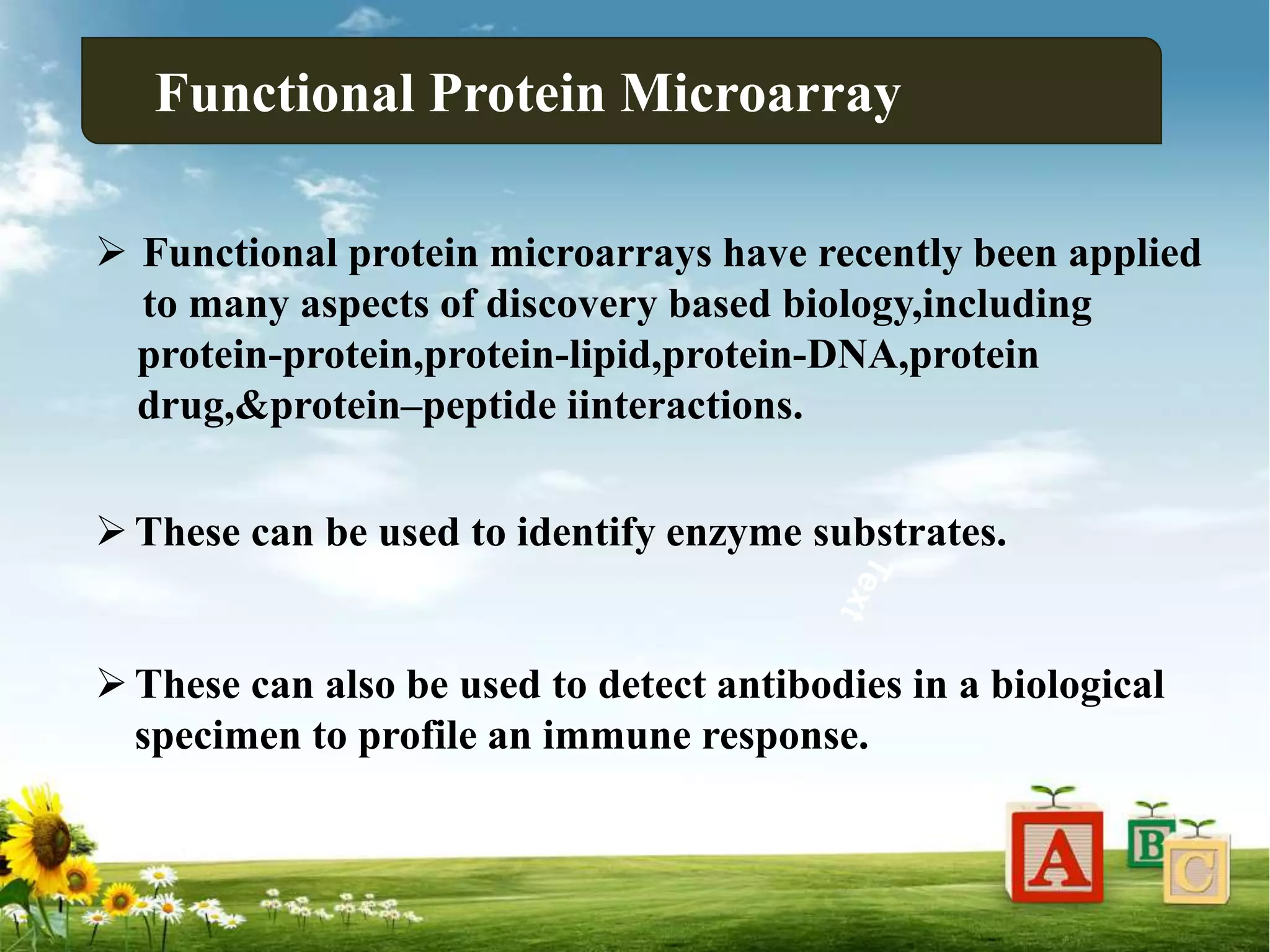 Protein Microarray Pptx Chemistry Science