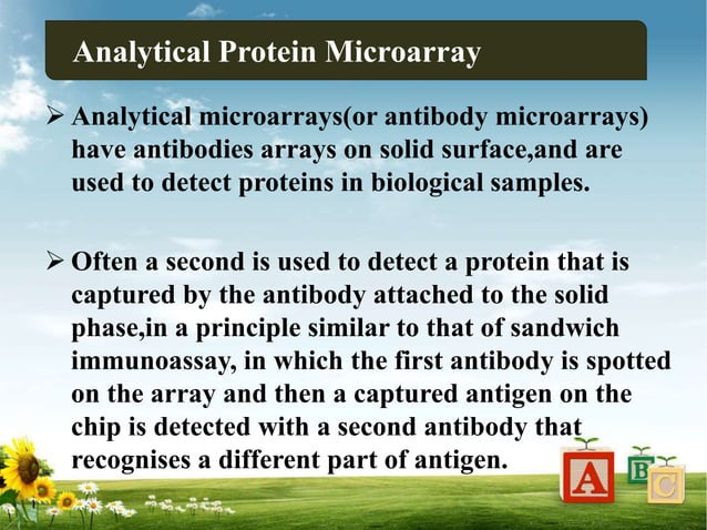 protein microarray | PPTX | Chemistry | Science
