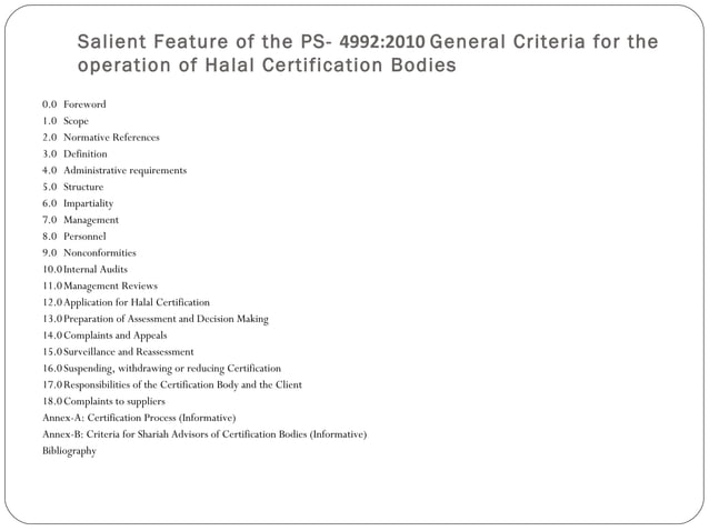 Role of psqca in halal food standardization | PPT | Free Download