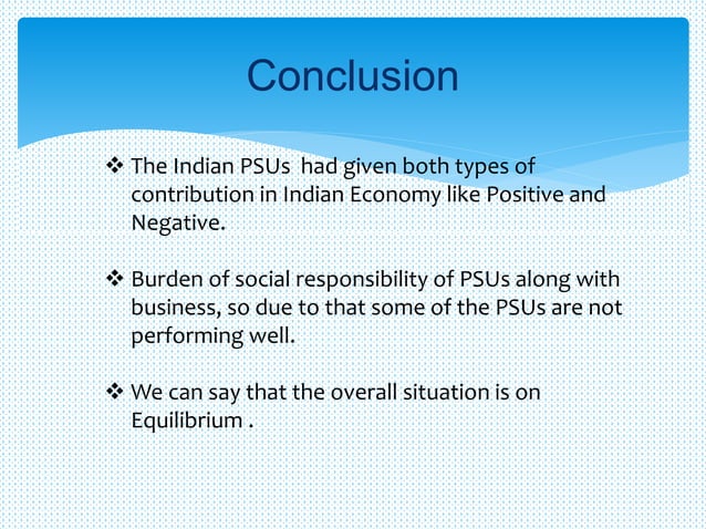 Role of psu in indian economy | PPTX