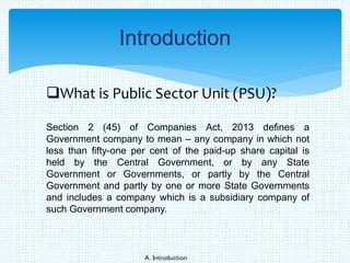 Role of psu in indian economy | PPTX