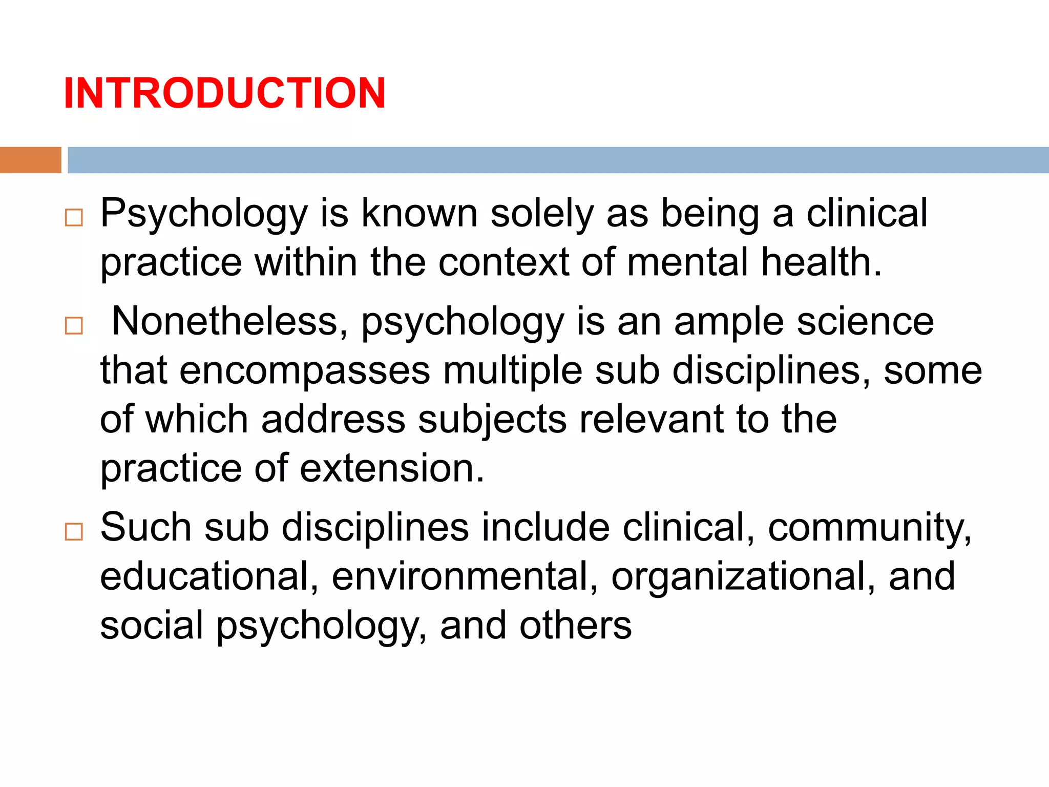 Role of psychology | PPTX