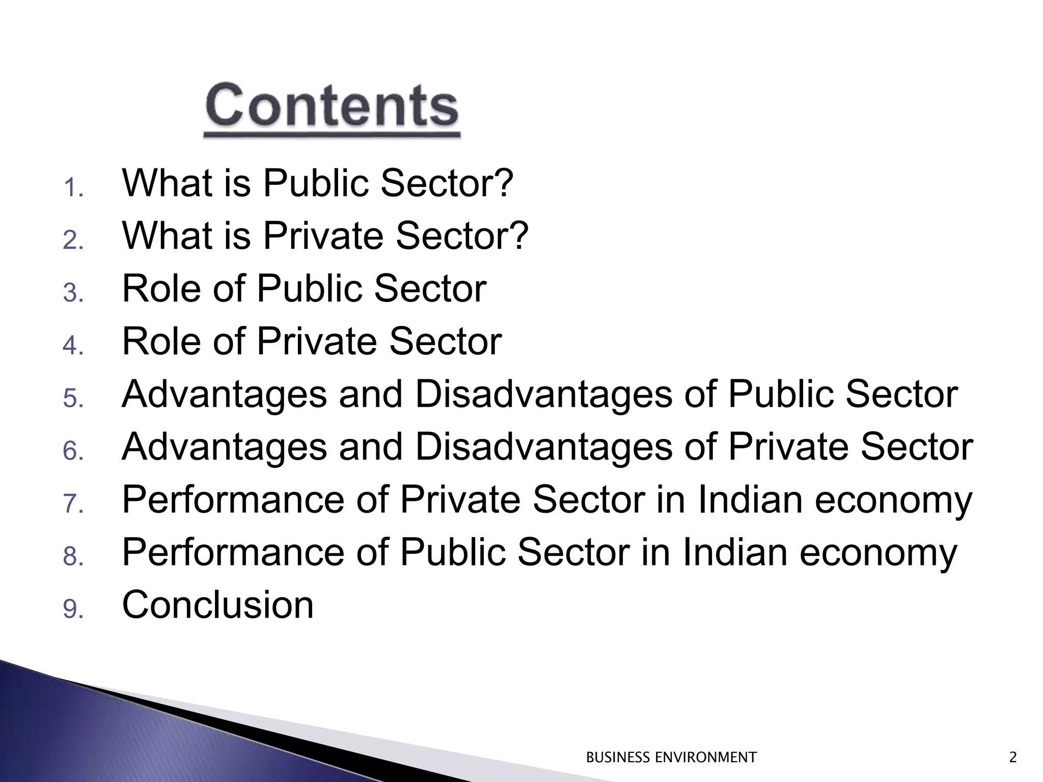 Role of public and private sector | PPTX