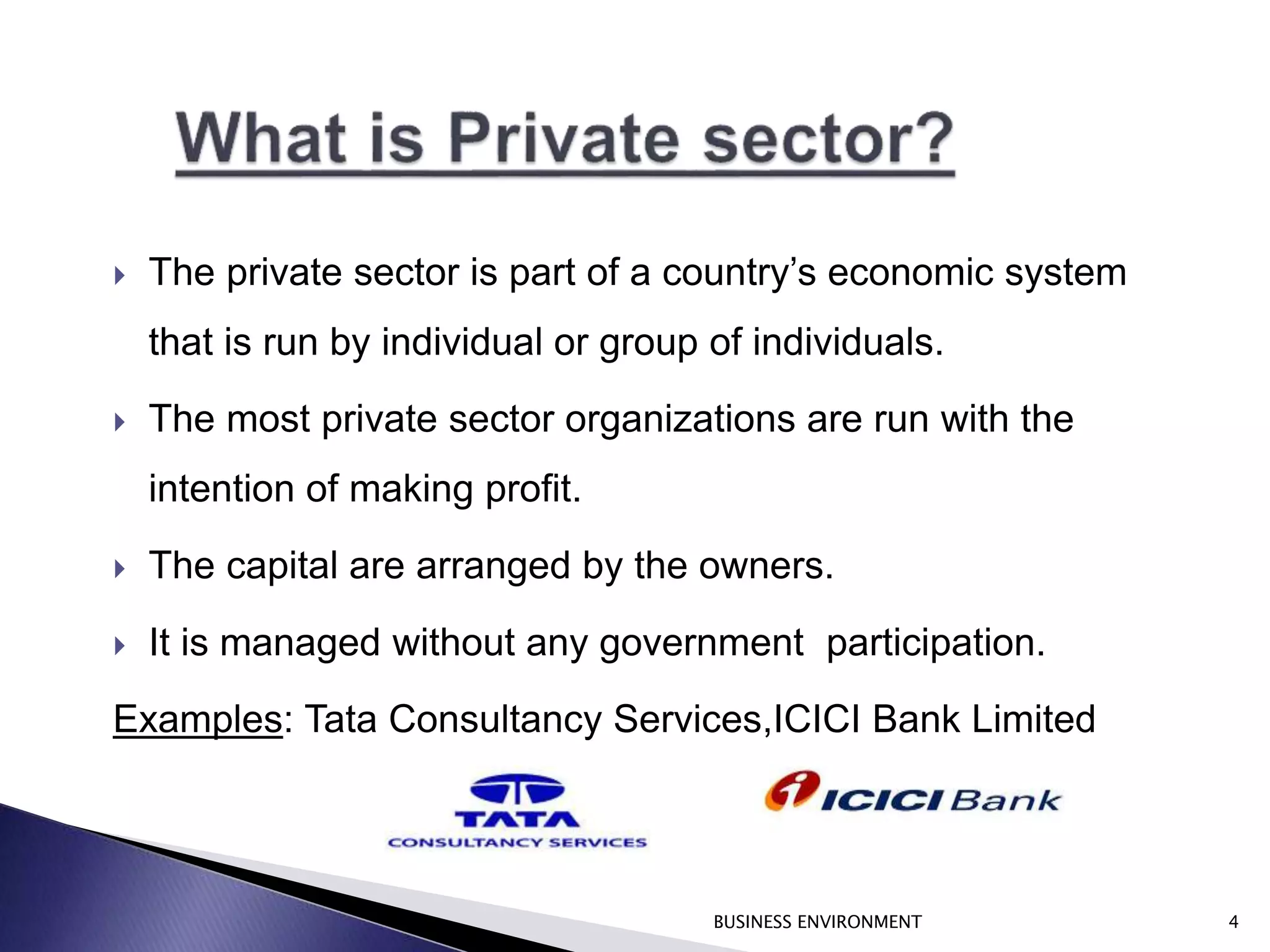 Role of public and private sector | PPTX