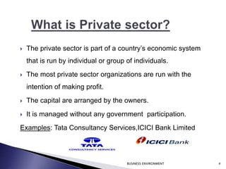 Role of public and private sector | PPTX