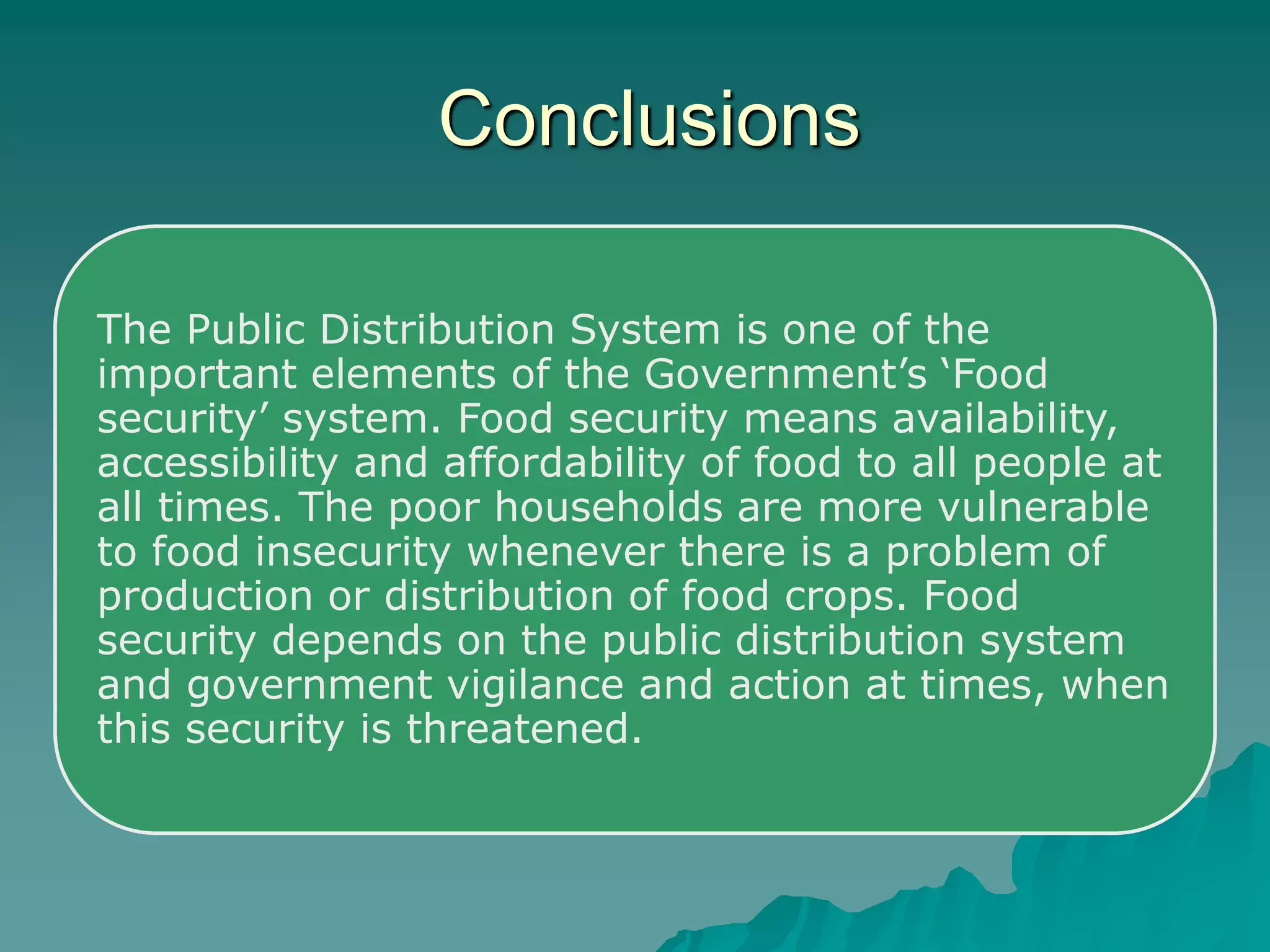 Role of public distribution system in rural area | PPTX