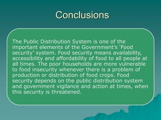 Role of public distribution system in rural area | PPTX