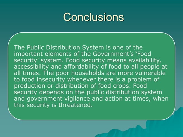 Role of public distribution system in rural area | PPTX