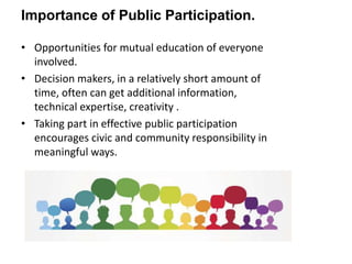 Role of public participation | PPTX