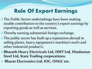 Role of public sector in the development process of indian economy | PPTX