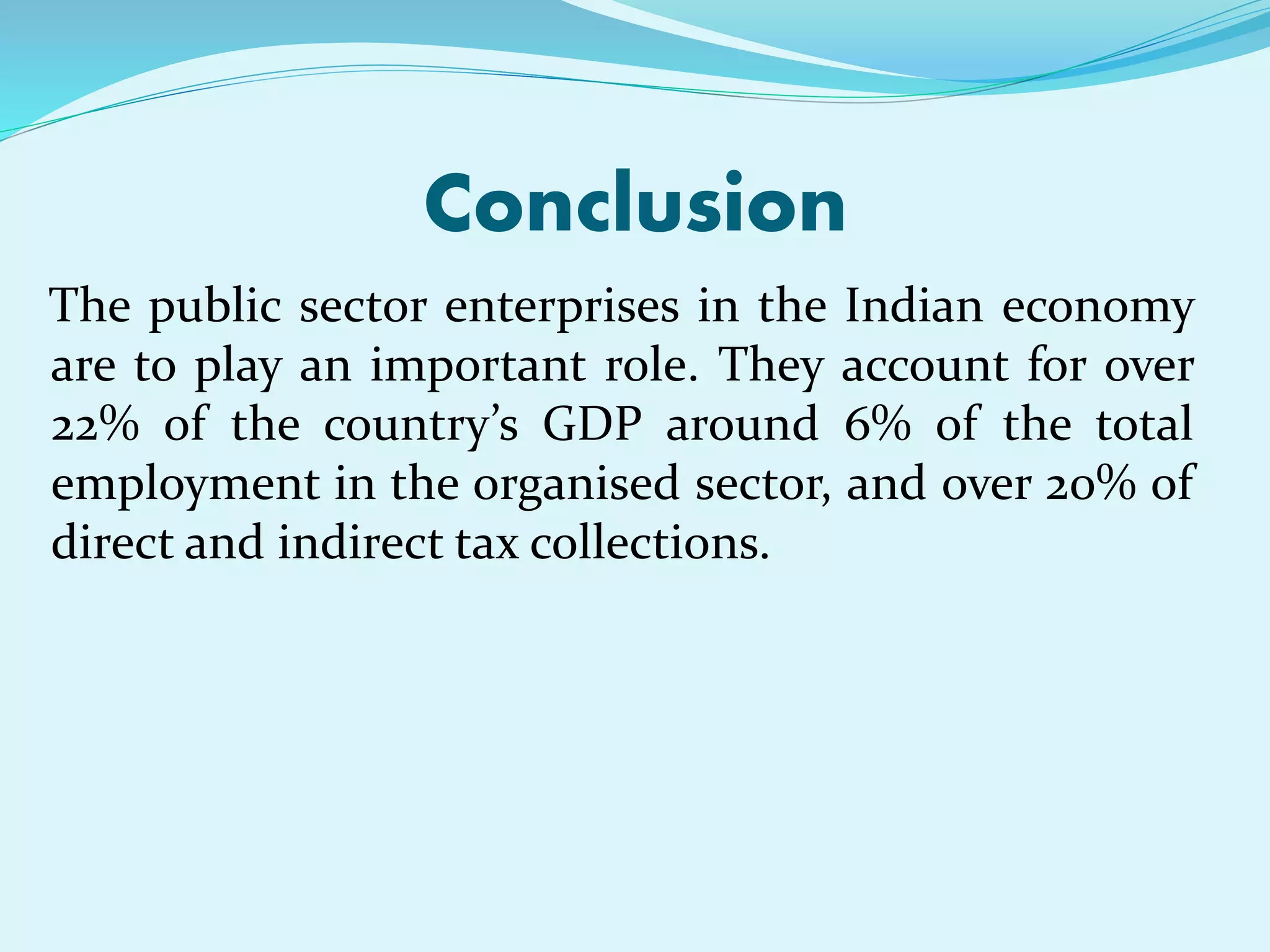 Role of public sector in the development process of Indian economy | PPTX