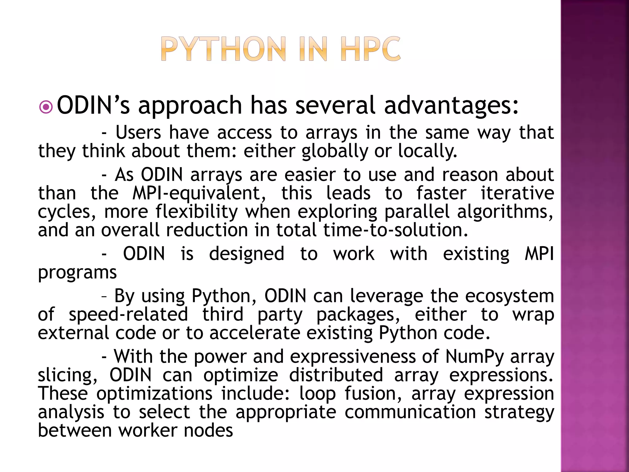 Role of python in hpc | PPTX