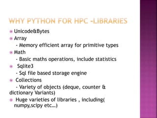 Role of python in hpc | PPT