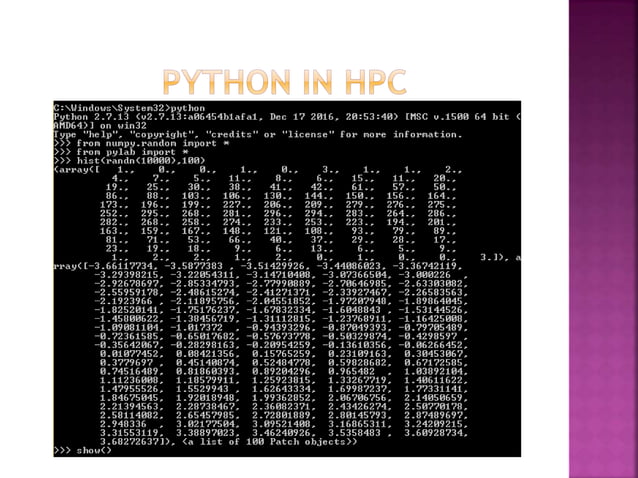 Role of python in hpc | PPTX