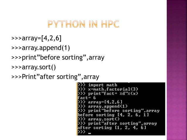 Role of python in hpc | PPTX
