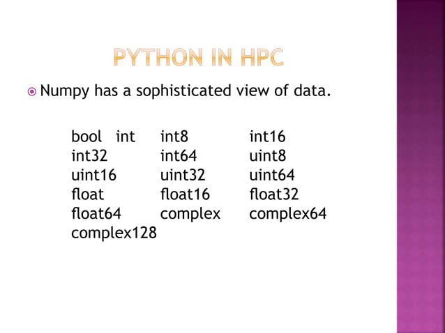 Role of python in hpc | PPTX