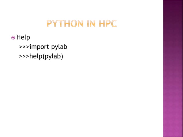 Role of python in hpc | PPTX