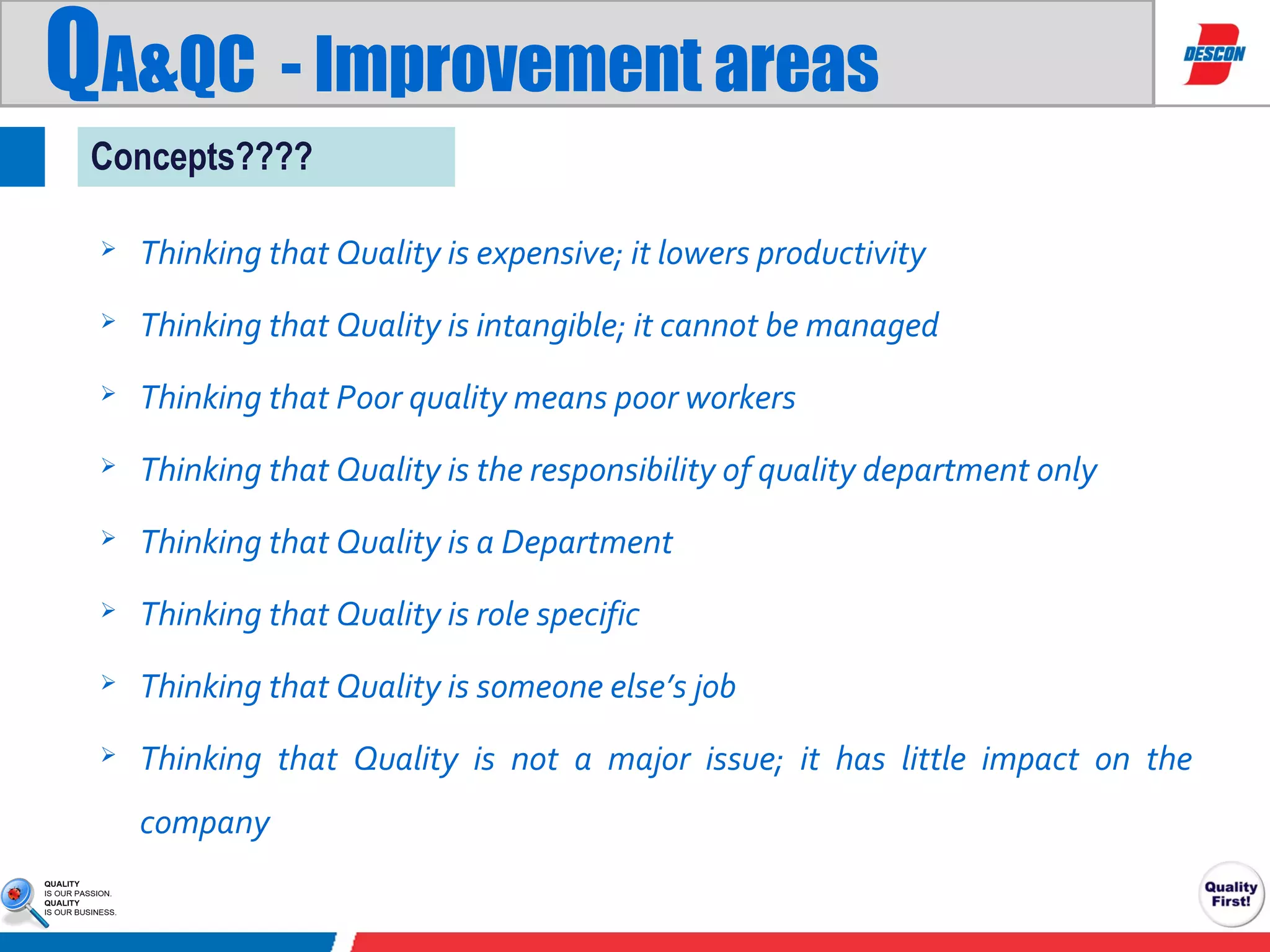 Role of qa&qc in manufacturing presentation | PPT