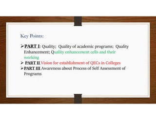 Role of QECs in public sector colleges | PDF