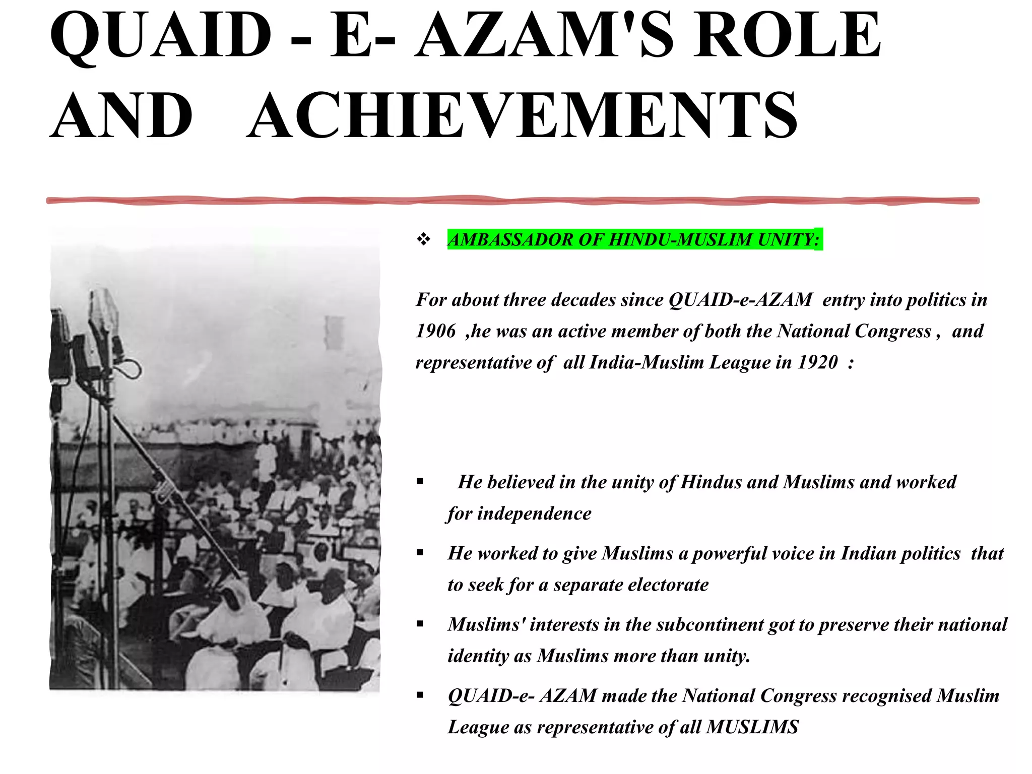 ROLE OF QUAID-E- AZAM IN PAKISTAN MOVEMENT.pptx